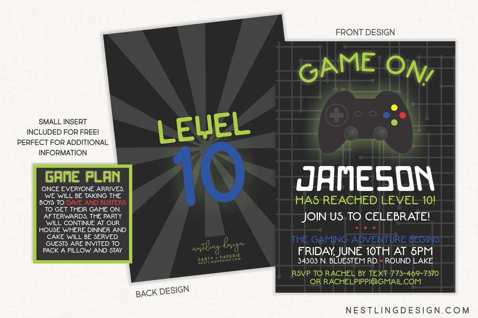 Gaming Invitation / Gamer Party / Gaming Party / Gaming Truck / Gamer ...