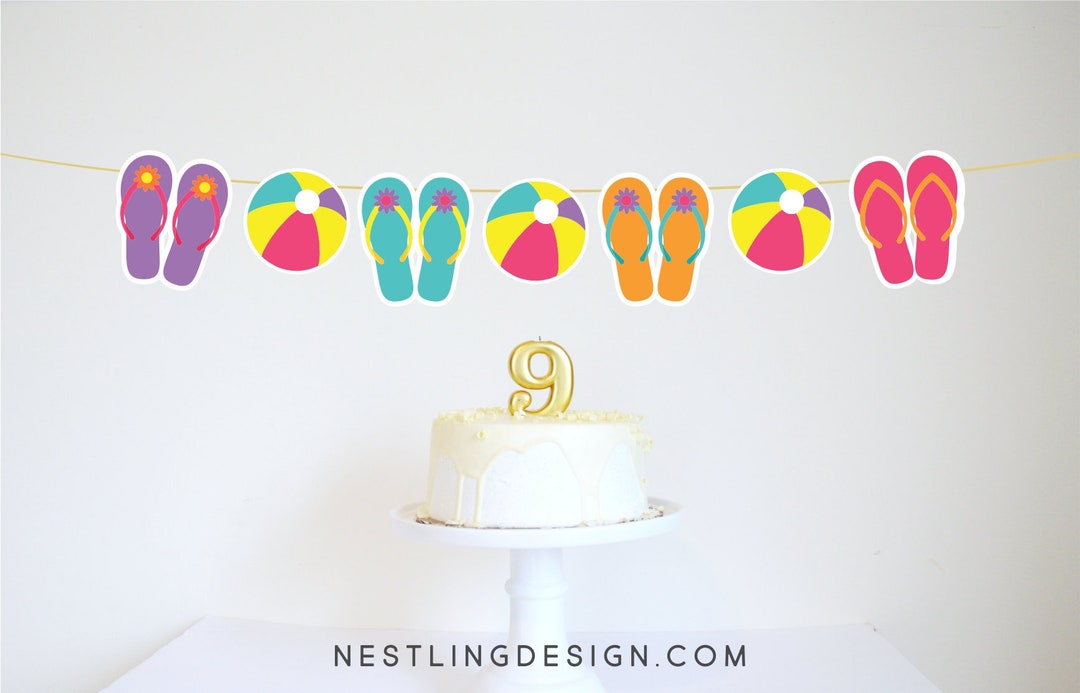 Beach Ball Garland | Summer Party Decorations | Pool Party Decorations ...