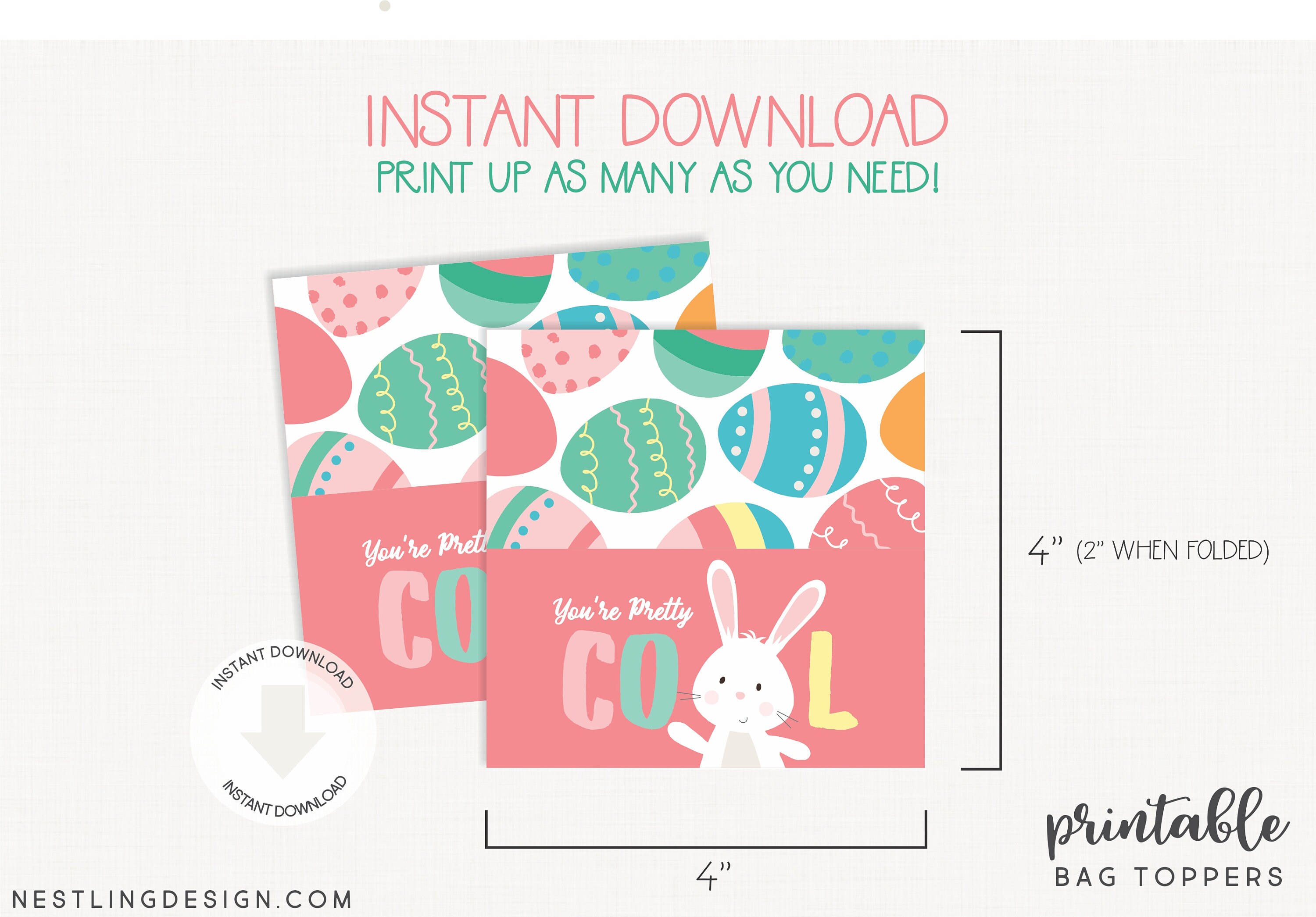 Easter Bunny Bag Topper | Easter Bunny | Easter Treat Bag | Easter ...