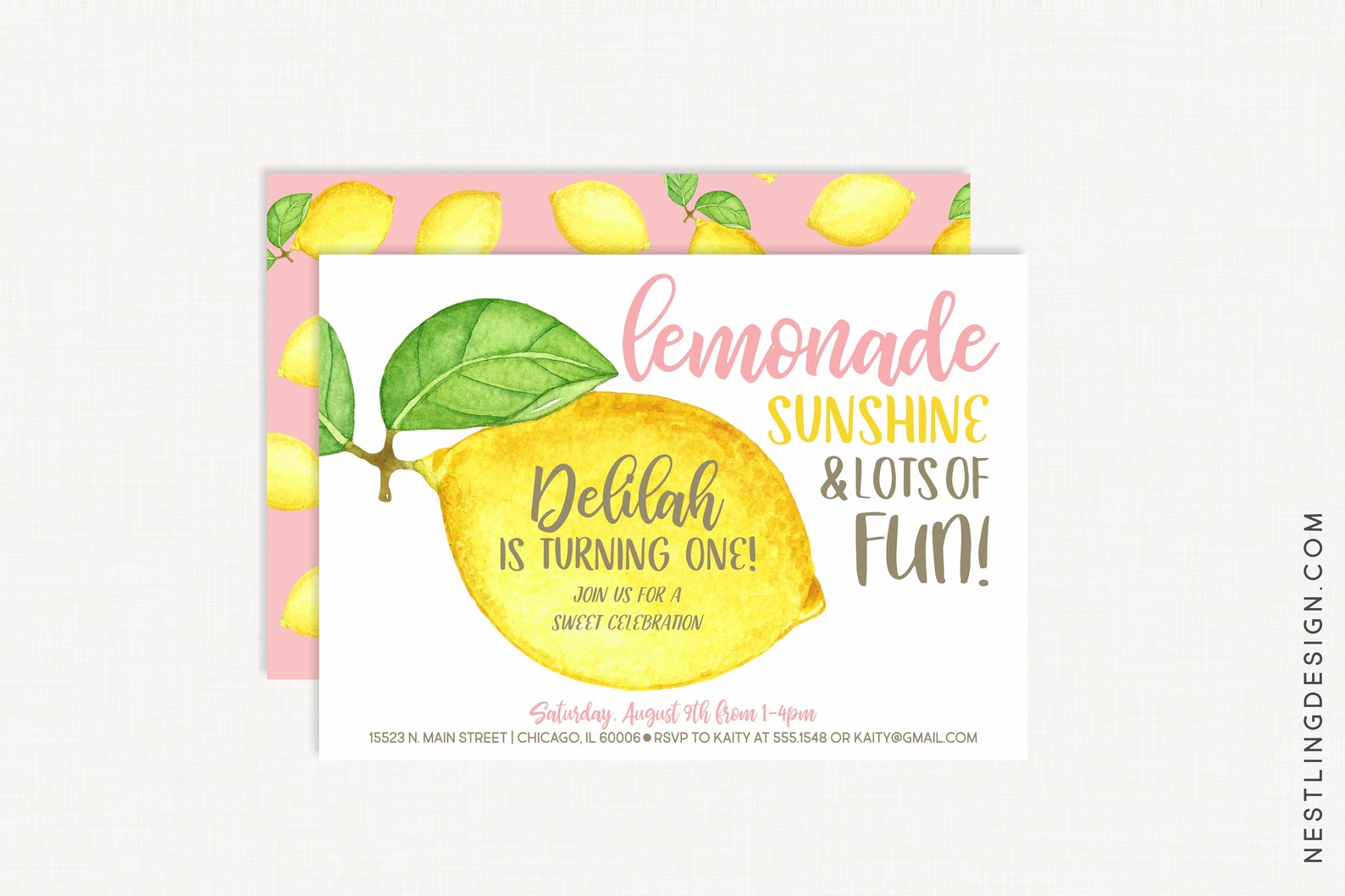 Lemonade Invitation | Lemonade Birthday Invitation | Lemonade Party ...