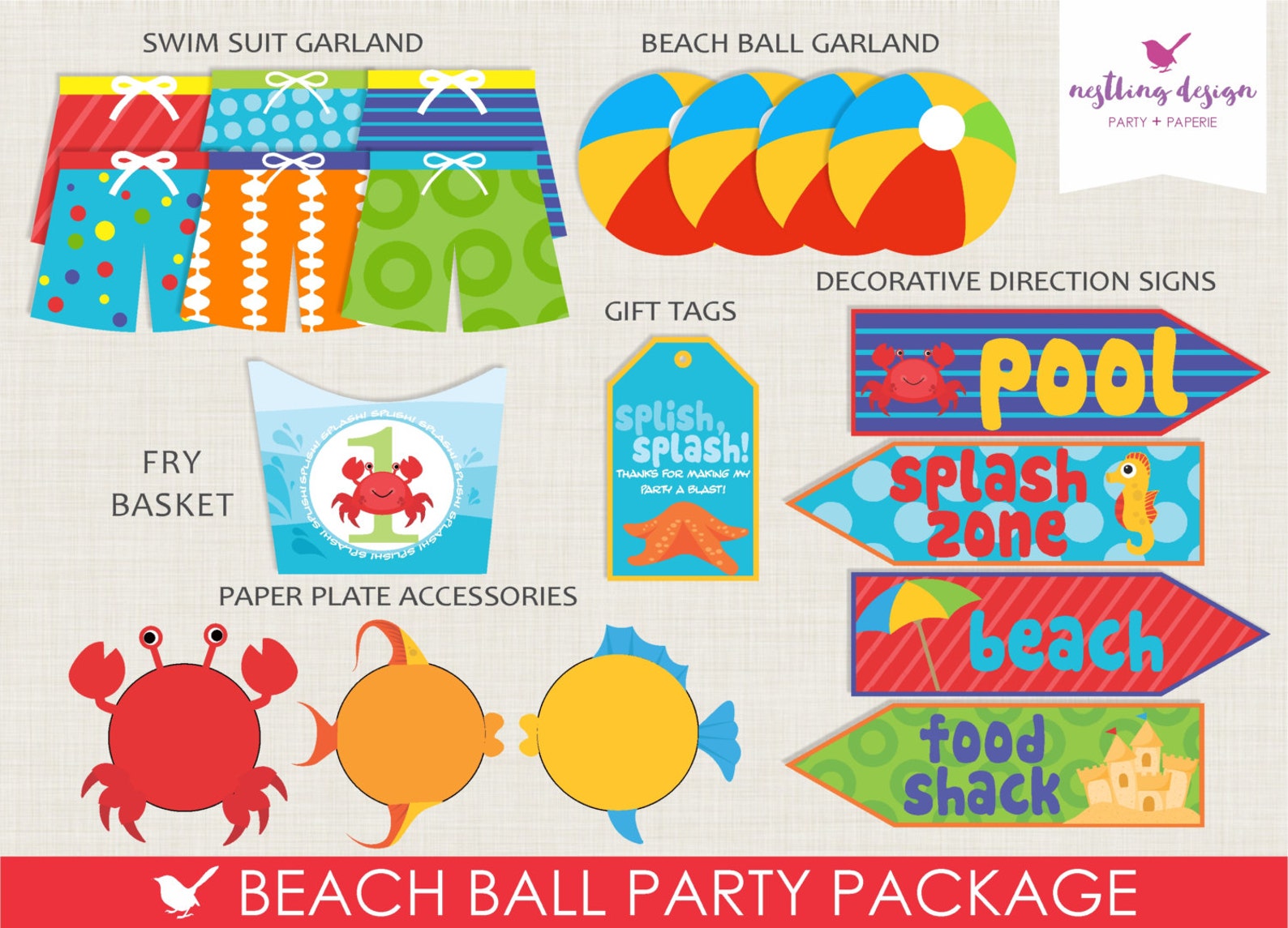 Beach Ball Party Package / Beach Party / Pool Party / Sea - Etsy