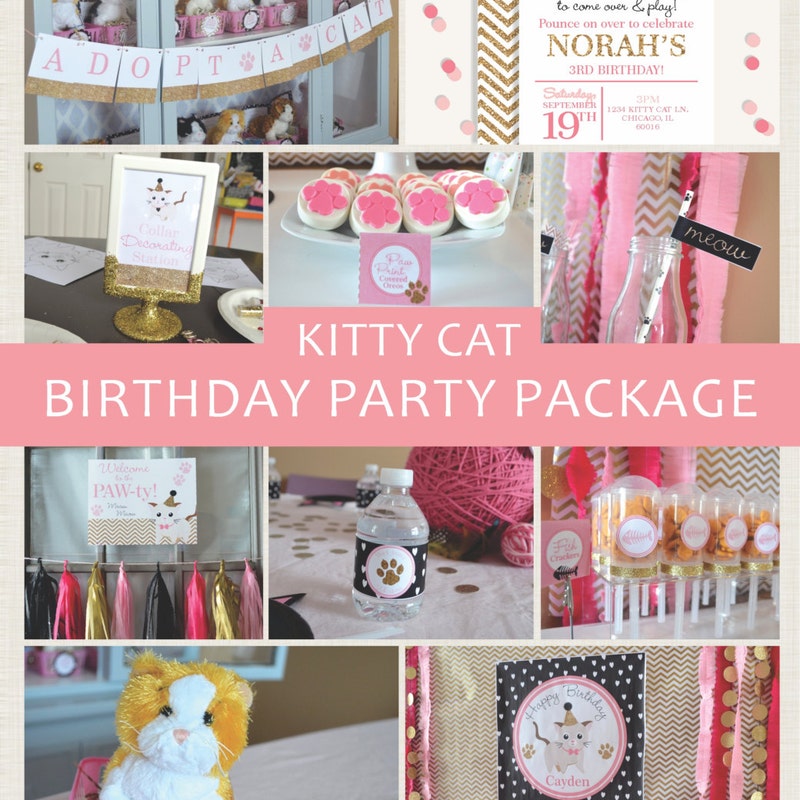 Cat Party Decor - Etsy