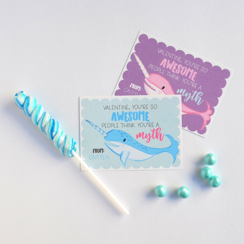 Narwhal Valentine - Etsy