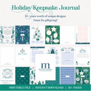 Christmas Keepsake Memory Book | Printable Christmas Journal | Digital ...