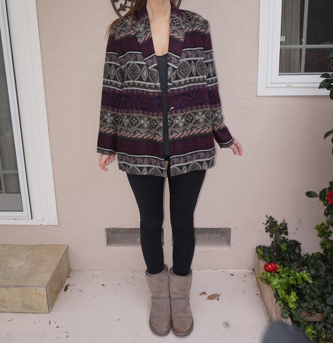Vintage Boho Blazer Bohemian Jacket Bohemian Blazer Purple | Etsy