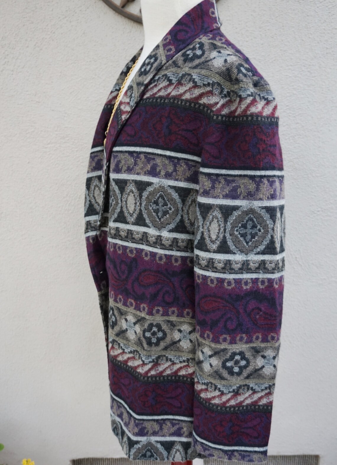 Vintage Boho Blazer Bohemian Jacket Bohemian Blazer Purple | Etsy