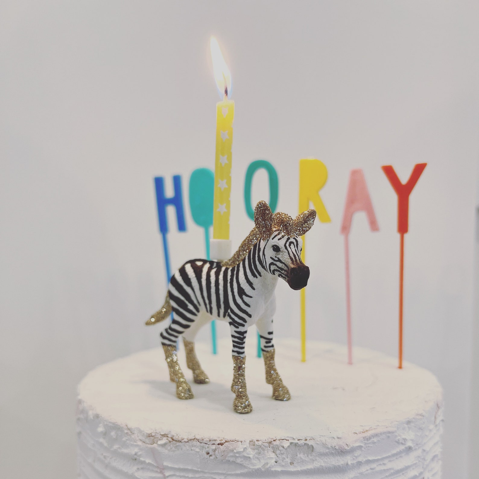 Zebra Cake Topper, Birthday, Zebra Candleholder, Safari Party, Zebra ...