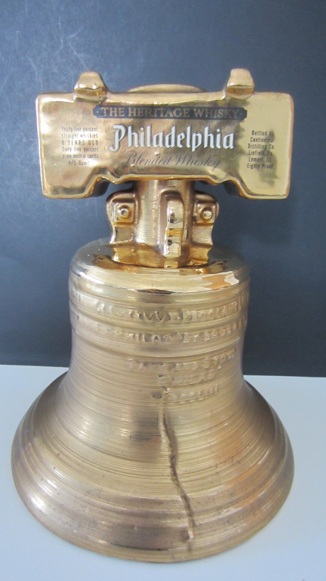LIBERTY BELL FIGURAL Whisky Bottle** 1970's *bicentennial Ceramics ...