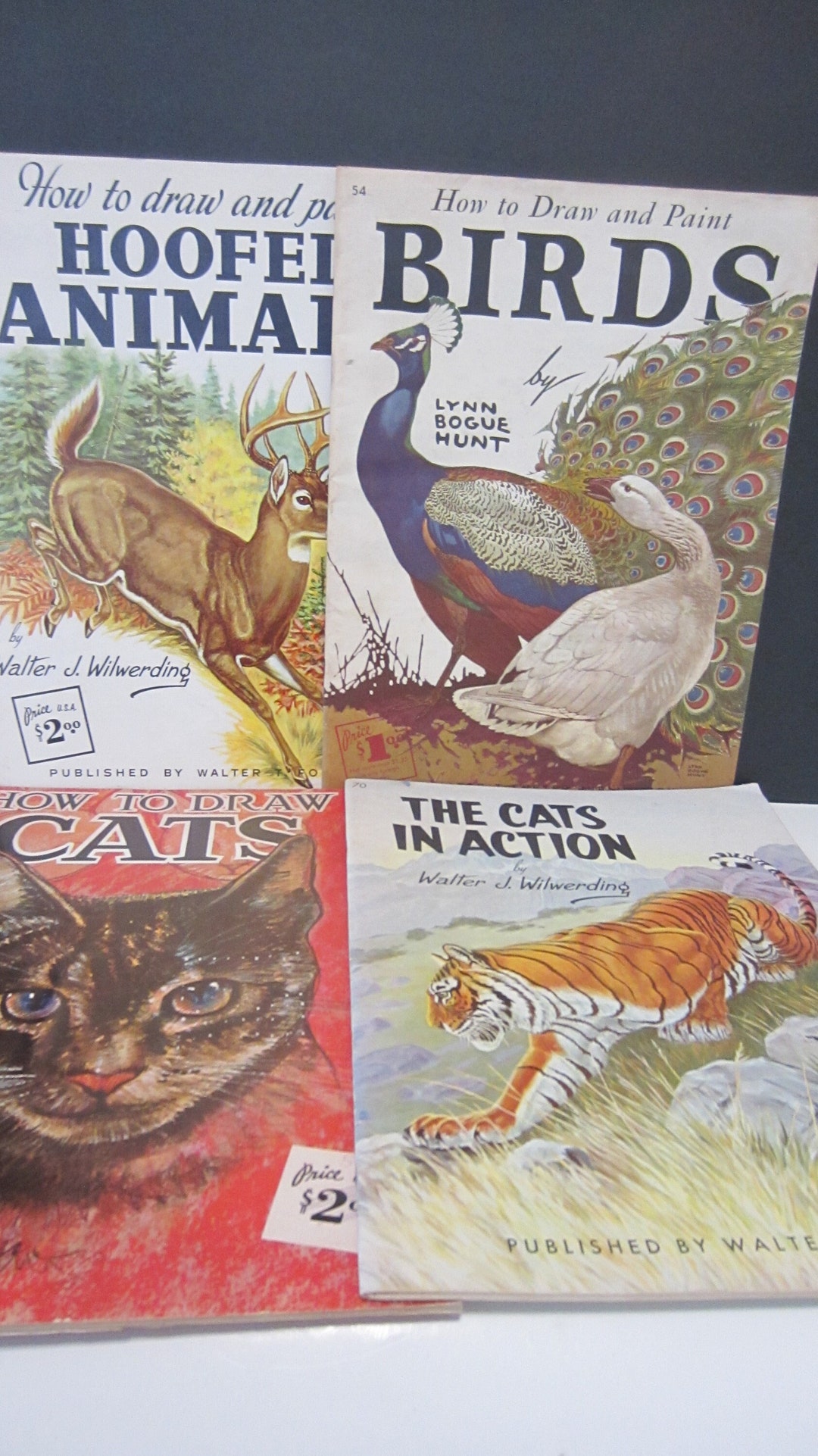 4 Vintage HOW TO DRAW Books** Paperbacks 1960's * Vintage Walter Foster ...
