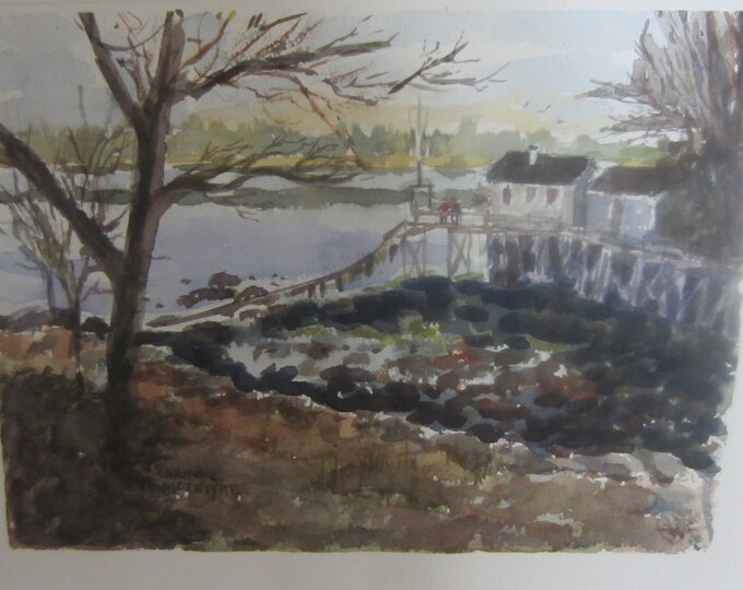 Corinne Mcintyre Original Signed Watercolor of the Maine Coast - Etsy
