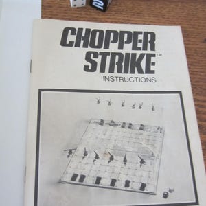 1976 CHOPPER STRIKE Board Game* 2 Level Plastic Playing Board* Colorful ...