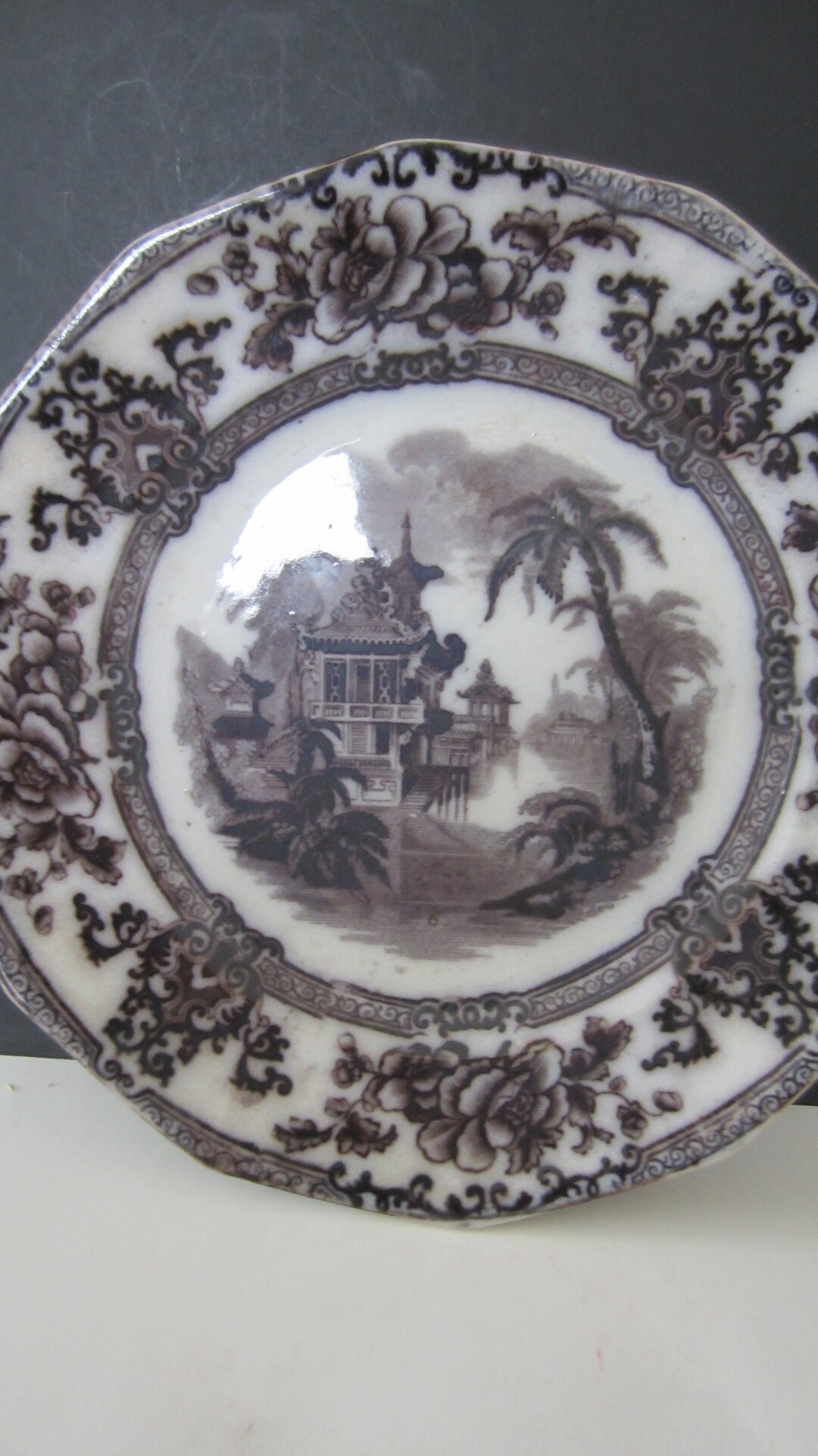 Antique DAVENPORT ENGLAND Ironstone CYPRUS Large Plate * 1840's* Lovely ...