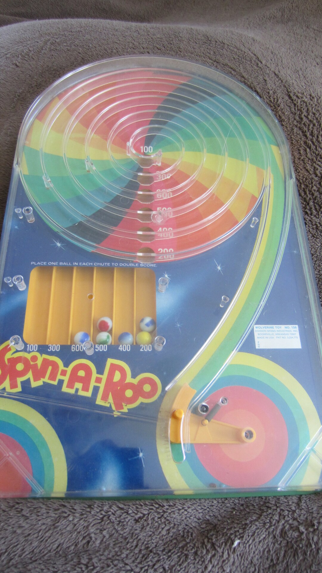 Vintage Bagatelle "spin-a-roo " Retro Colorful Pinball Game *1960's ...