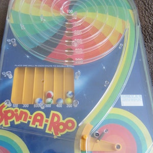 Vintage Bagatelle "spin-a-roo " Retro Colorful Pinball Game *1960's ...