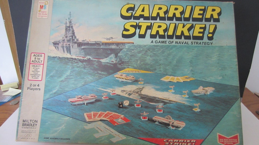 1977 CARRIER STRIKE Board Game**milton Bradley *W W II Navel Game *game ...