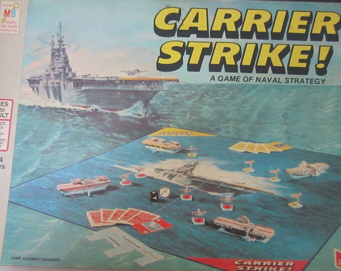 1977 CARRIER STRIKE Board Gamemilton Bradley W W II Navel Game game ...