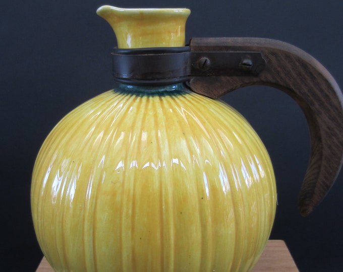 Stangl Rare Carafe* Wood Handled* Persian Yellow **rainbow Colors ...