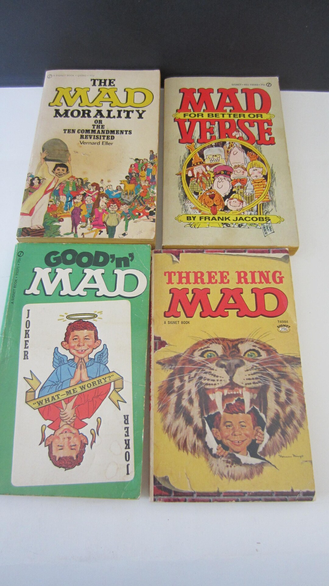 4 VINTAGE MAD PAPERBACK Books 1960's 1970's Paperback Booksvintage Good ...