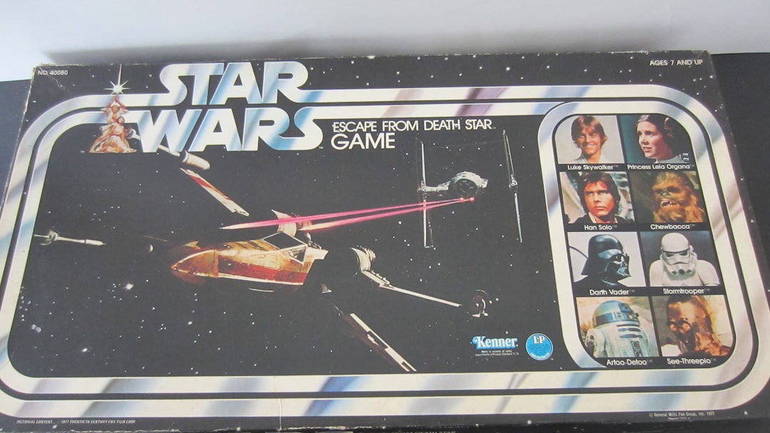 STAR WARS Escape From Death Star Game Board Game 1977 Action Packed ...
