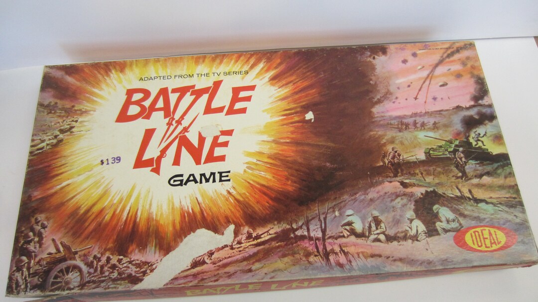 BATTLE LINE GAME Adapted From T V Series 1964 Ideal Toy Co. Complete ...