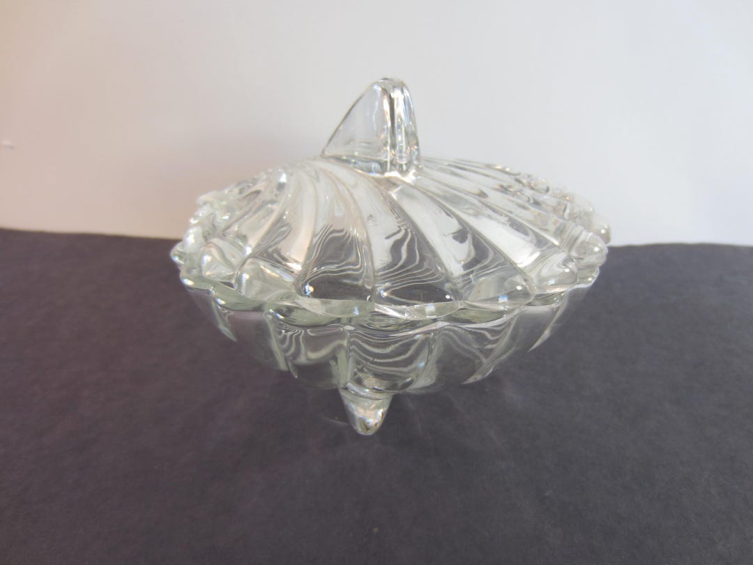 HEISEY Covered Clam Shell Candy Dish ** 1930's* Crystolite Glass ...