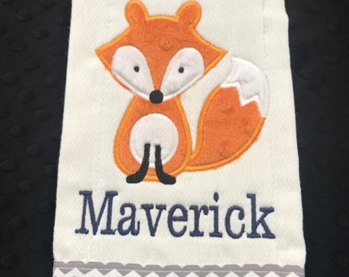 Fox Burp Cloth/woodland Burp Cloth/woodland Animals/woodland Fox/boys ...