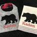 Bear Bib and Burp Set/bear/bear Bib/bear Burp Cloth/woodland - Etsy