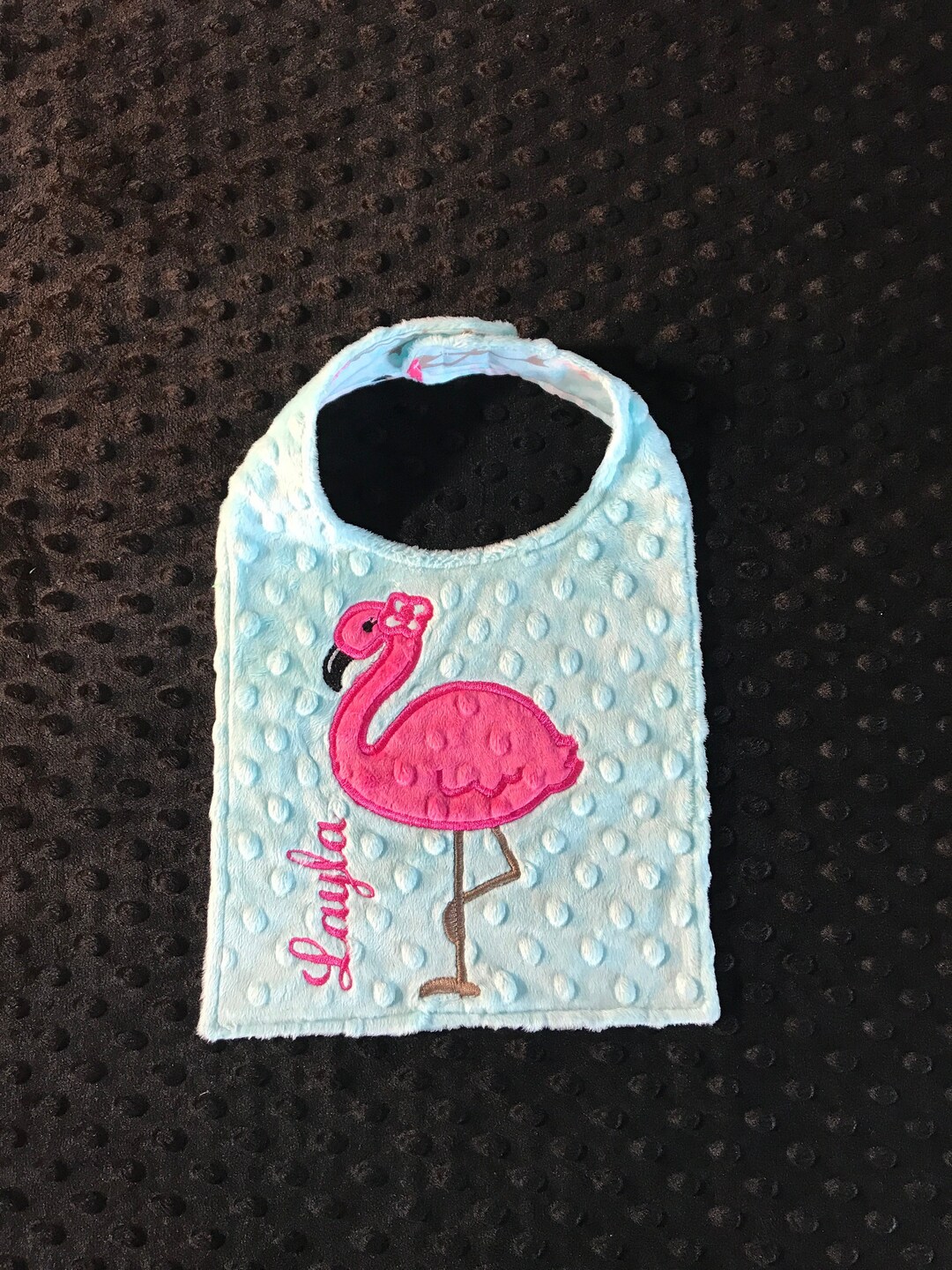 FLAMINGO Bib/flamingo/girls Flamingo Bib/minky Baby Bib/flamingo Drool ...