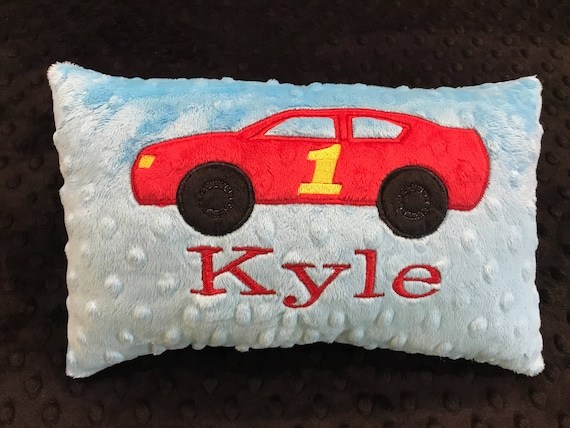 RACE CAR Pillow/race Car/turquoise Race Car Pillow/race | Etsy
