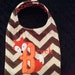 WOODLAND FOX Bib/chevron Fox Burp and Bib Set/fox Bib/fox Burp Cloth ...