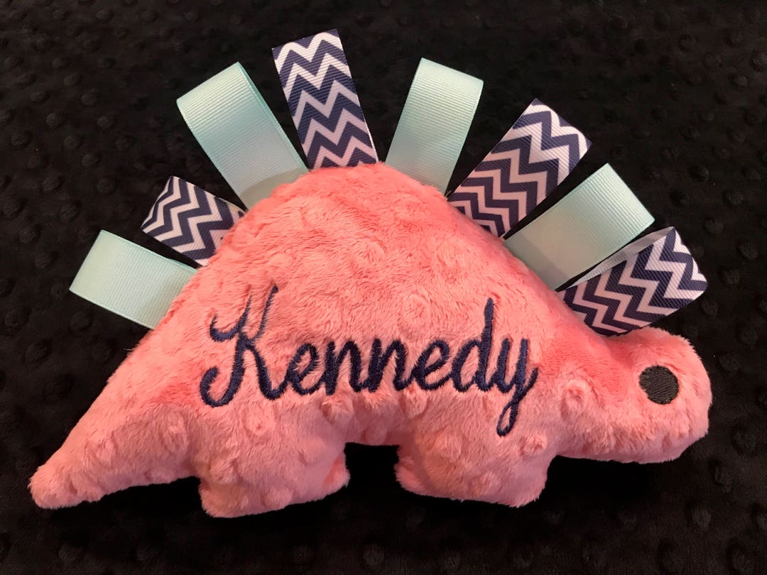 Dinosaur/coral Dinosaur Loopy Toy/minky Toy/lovey/lovie/lovey Toy ...