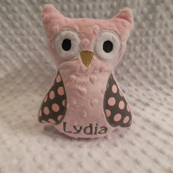 Pink and Gray Owl - Etsy