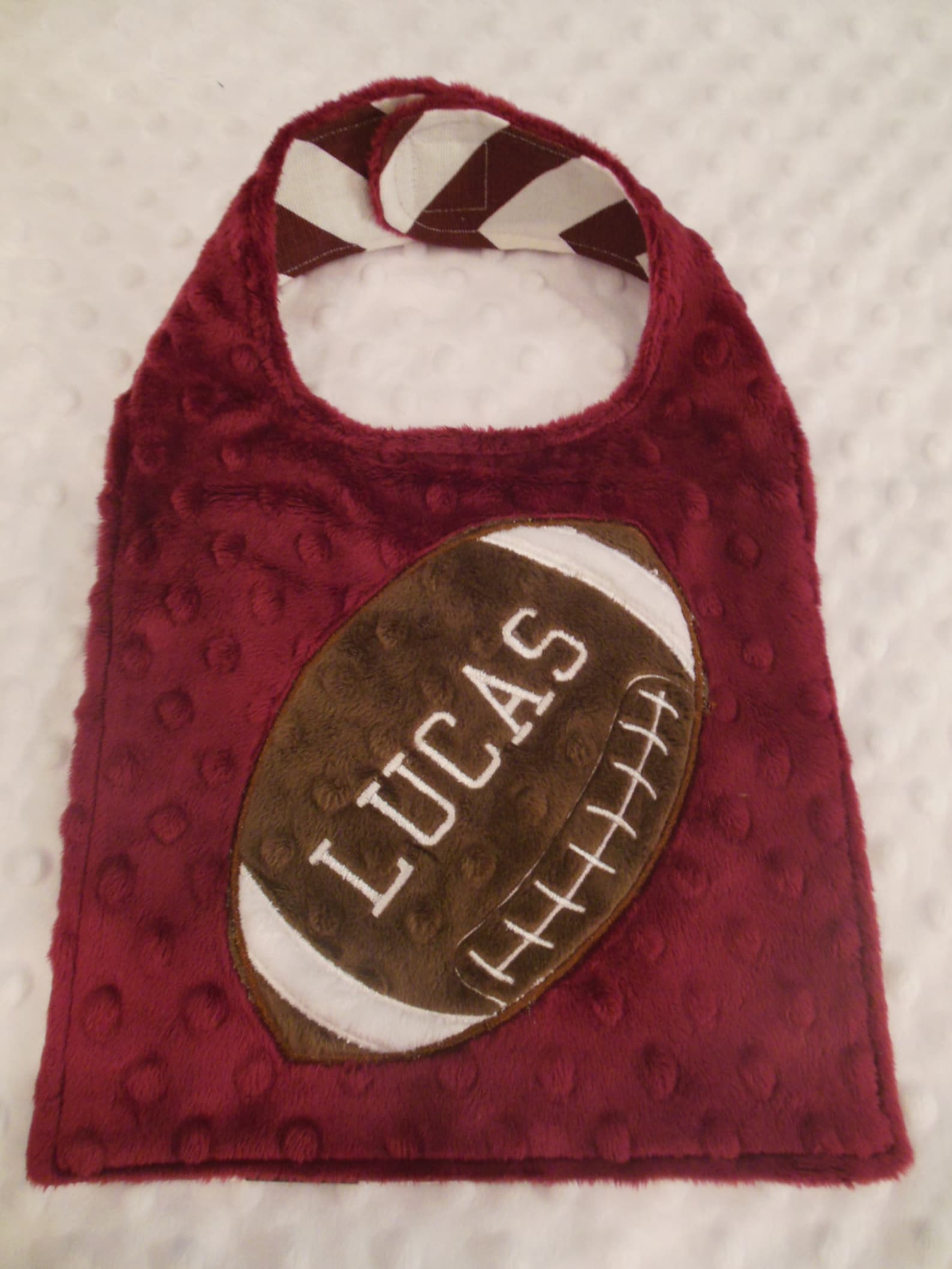 FOOTBALL Bib/chevron Football Bib/football - Etsy