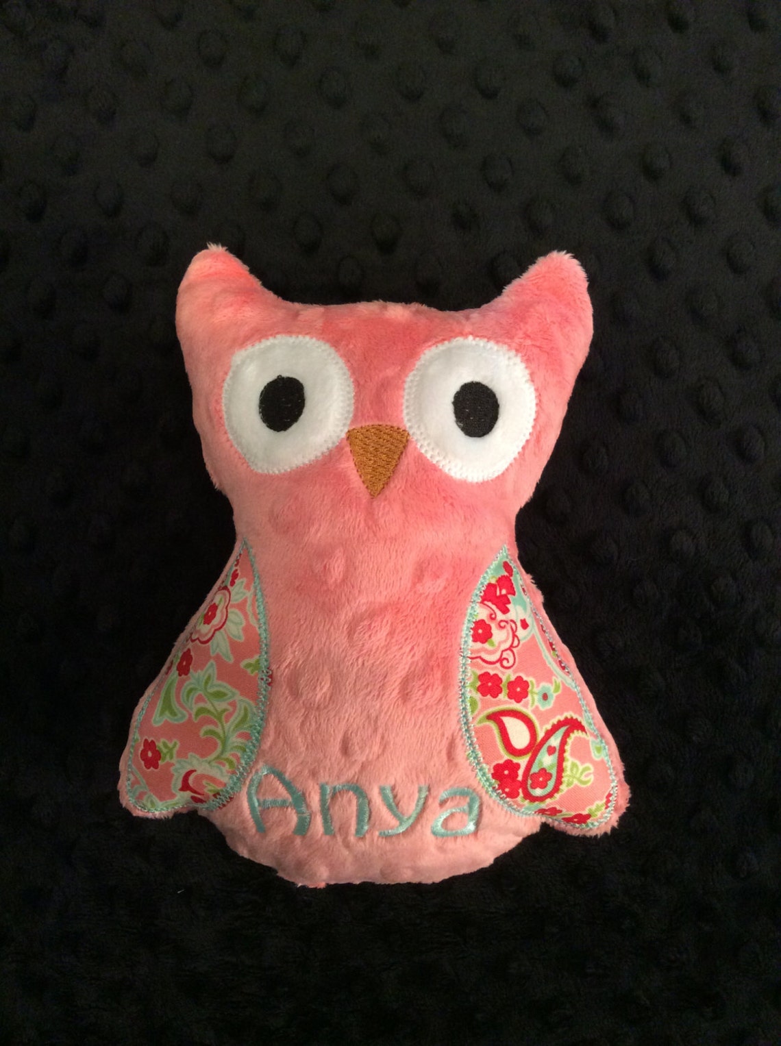 OWL/OWL Toy/coral and Red /owl/stuffed Owl/stuffed | Etsy