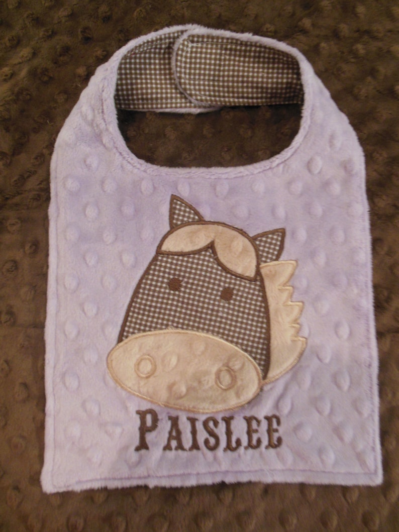 HORSE Bib/purple Horse Bib/purple Bib/girls Horse Bib/pony - Etsy