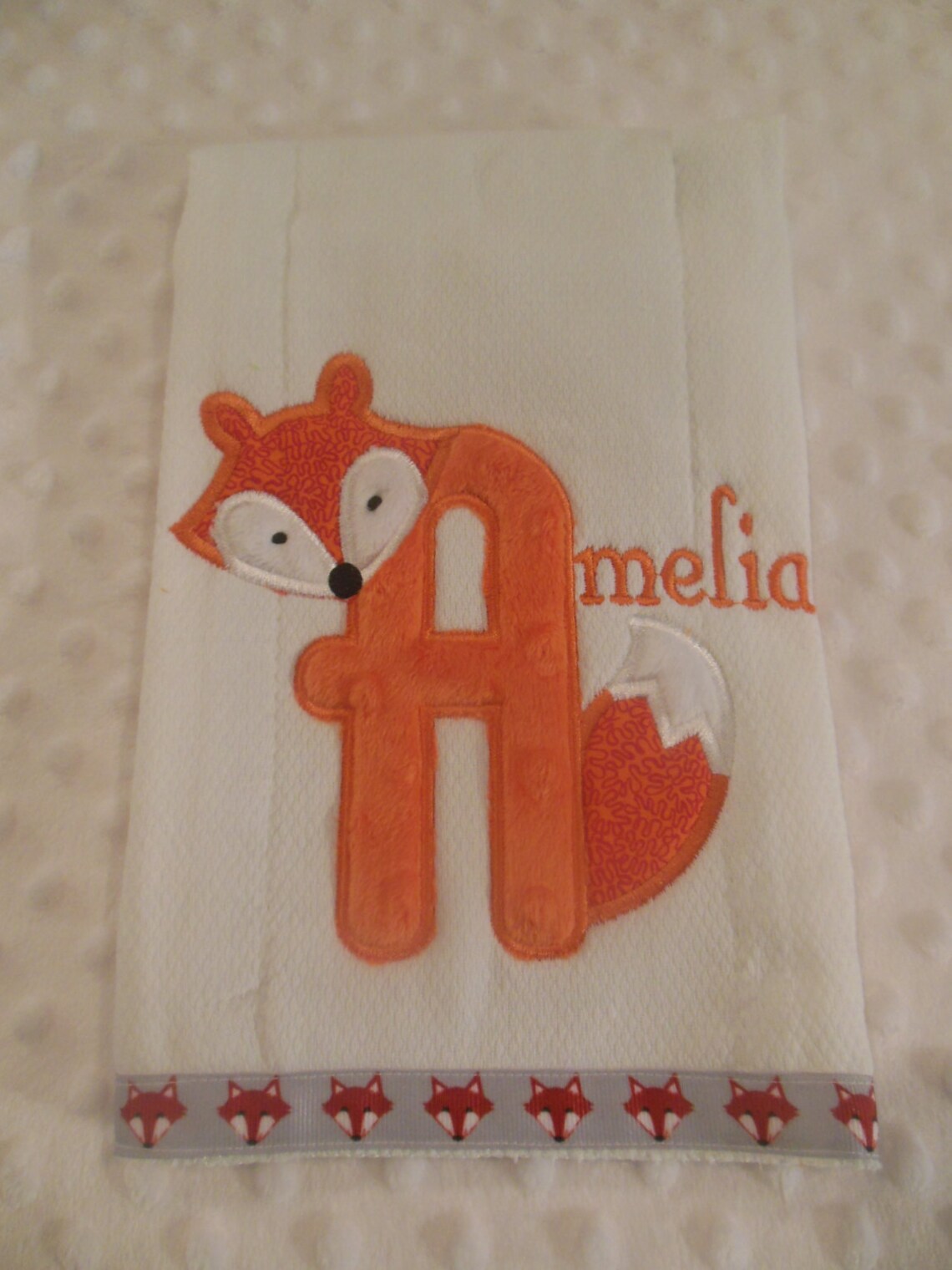 WOODLAND FOX Bib/chevron Fox Burp and Bib Set/fox Bib/fox Burp Cloth ...