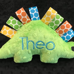 Dinosaur/lime Green Dinosaur Loopy Toy/minky | Etsy