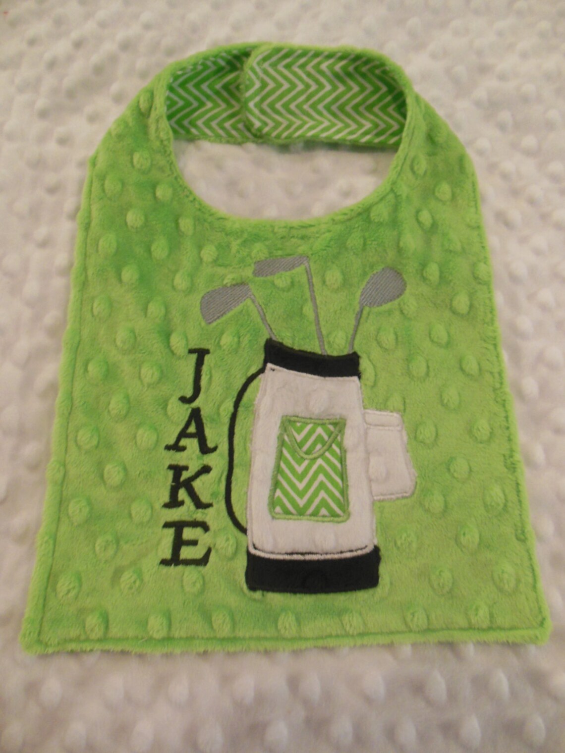 GOLF Bib/lime Green Golf Bag Bib/golfers Bib/boys Golf Bib/golf Bag Bib ...