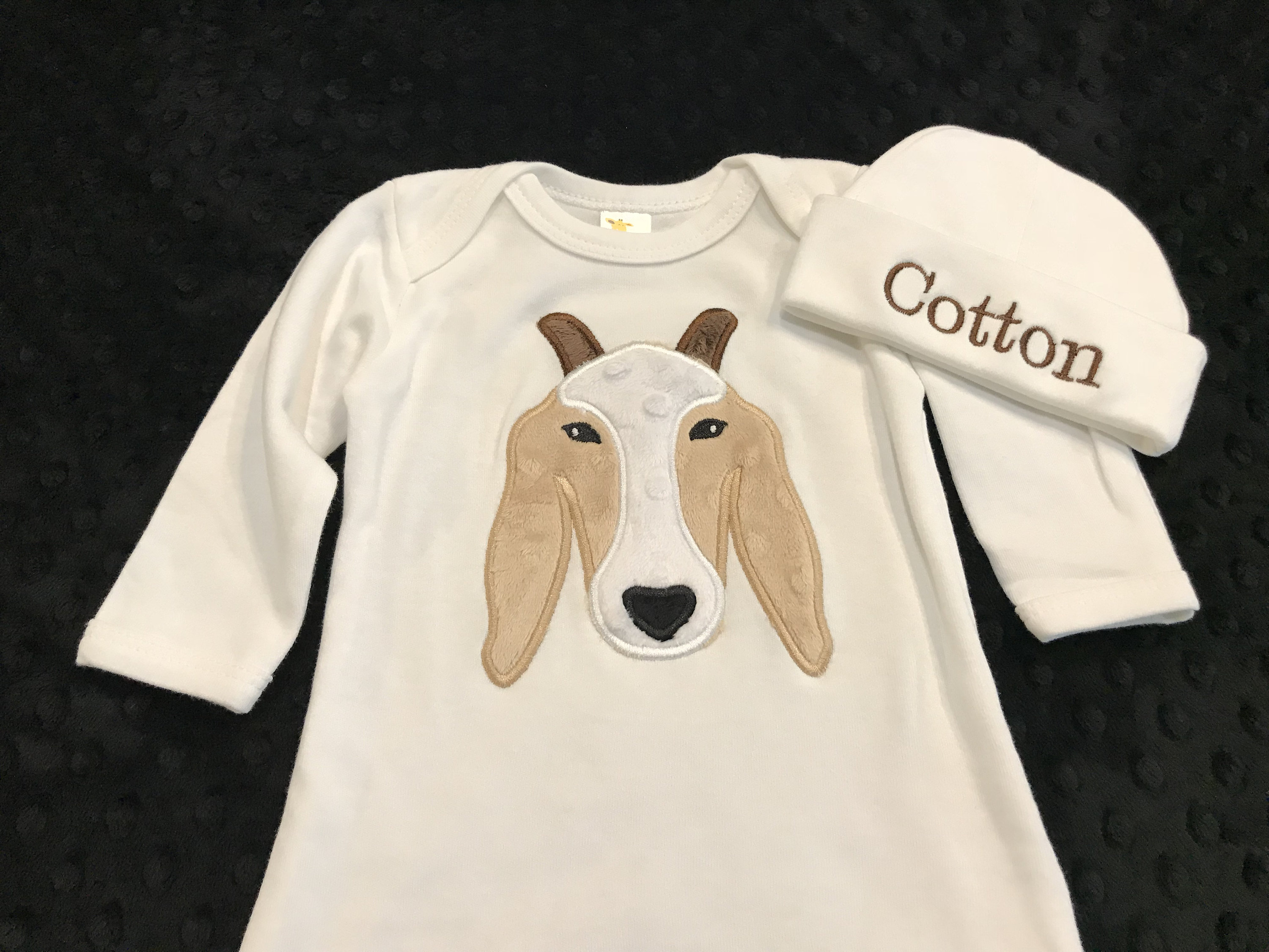 BABY Gown/goat Baby Gown and Matching Hat/going Home | Etsy
