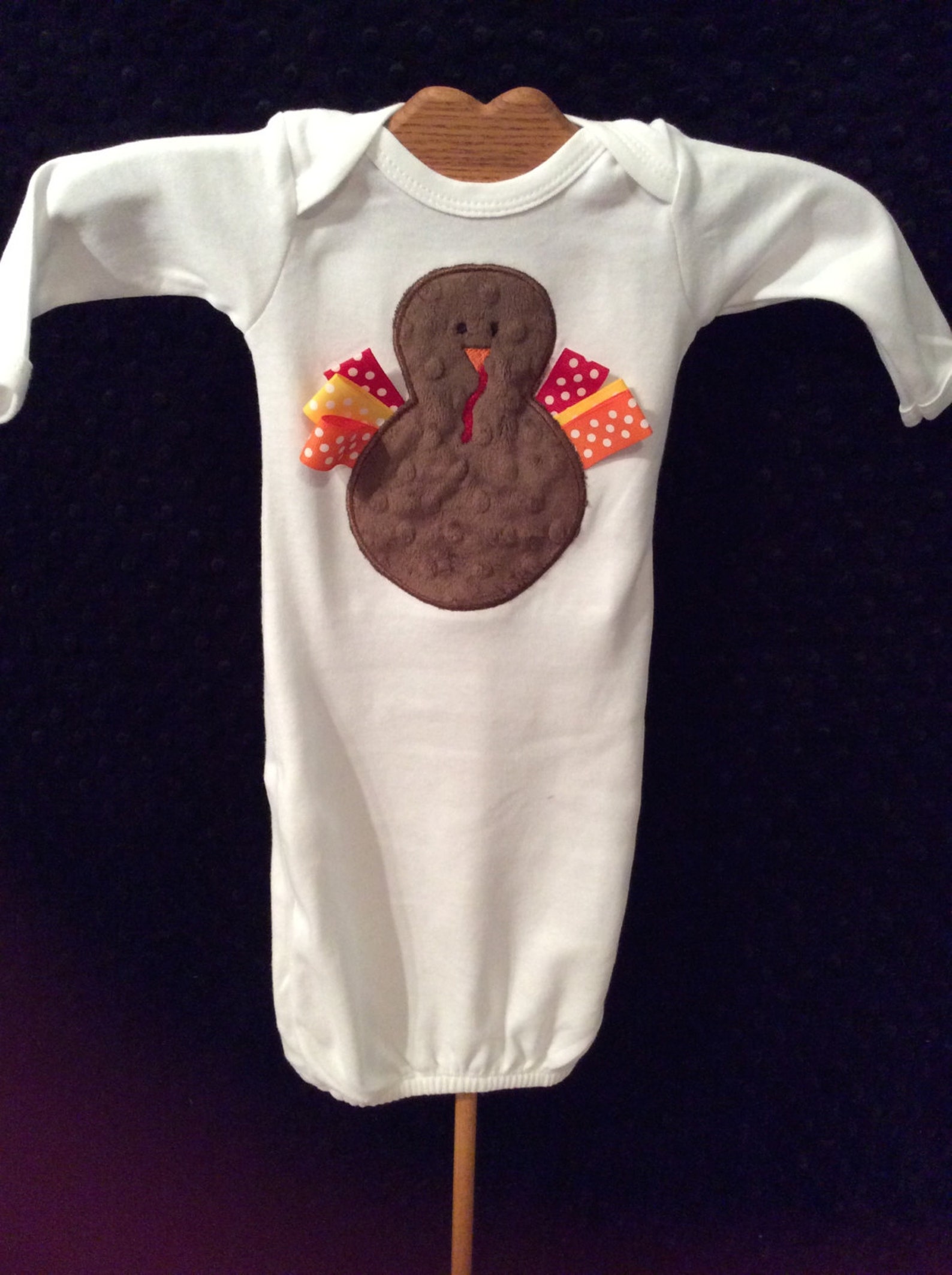 Turkey Baby Gown/baby Thanksgiving/thanksgiving/coming Home Gown ...