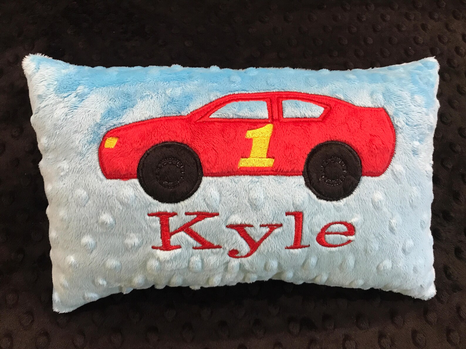 RACE CAR Pillow/race Car/turquoise Race Car Pillow/race Car/boys Pillow ...