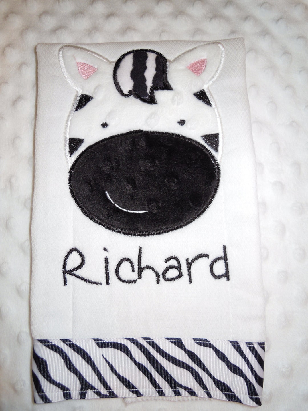 Zebra Burp Cloth/zebra/zoo/zoo Animals/zoo Baby Shower/zoo Nursery - Etsy