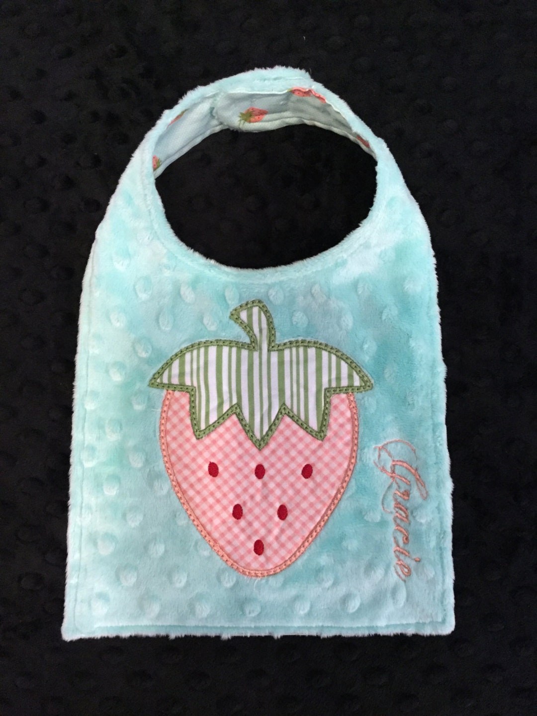 Strawberry Bib/strawberry/girls Strawberry Bib/baby Shower Gift/girls ...