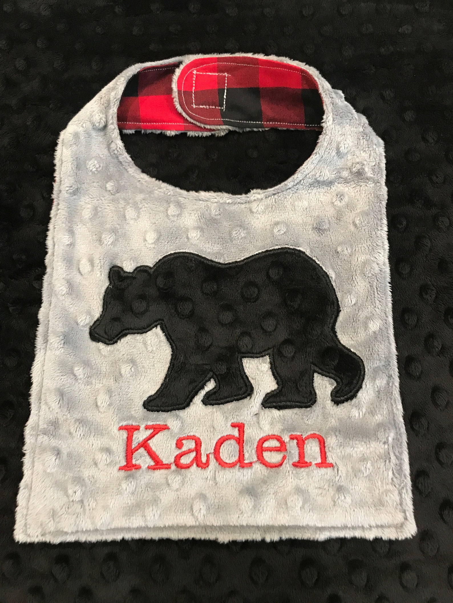 Bear Bib and Burp Set/bear/bear Bib/bear Burp Cloth/woodland | Etsy