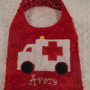 AMBULANCE BIB/EMT Bib/red Ambulance Bib/ambulance/emergency Bib/red ...
