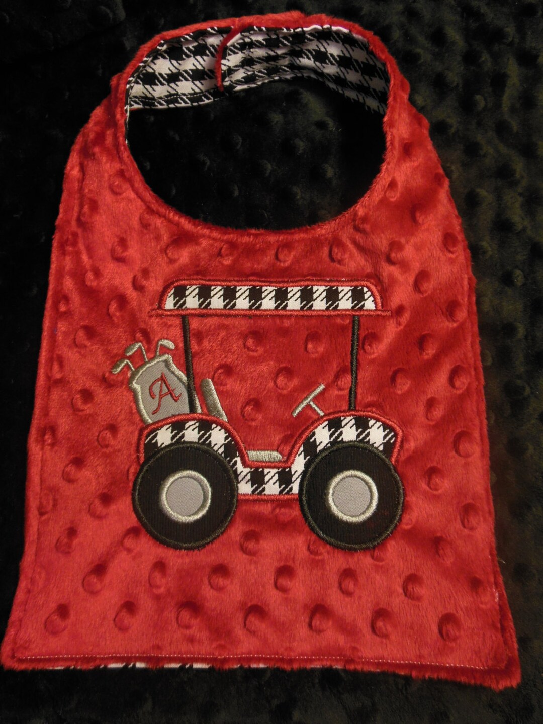 GOLF BIB/BOYS Golf Bib/houndstooth Golf Cart Bib/golf Cart Bib/alabama ...