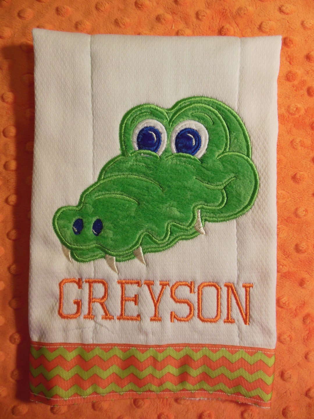 Gator Burp Cloth/alligator Burp Cloth/florida Gator Burp Cloth/florida ...