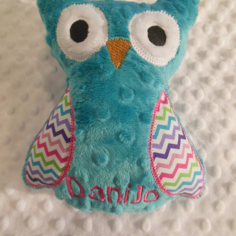 Blue Chevron Owl - Etsy