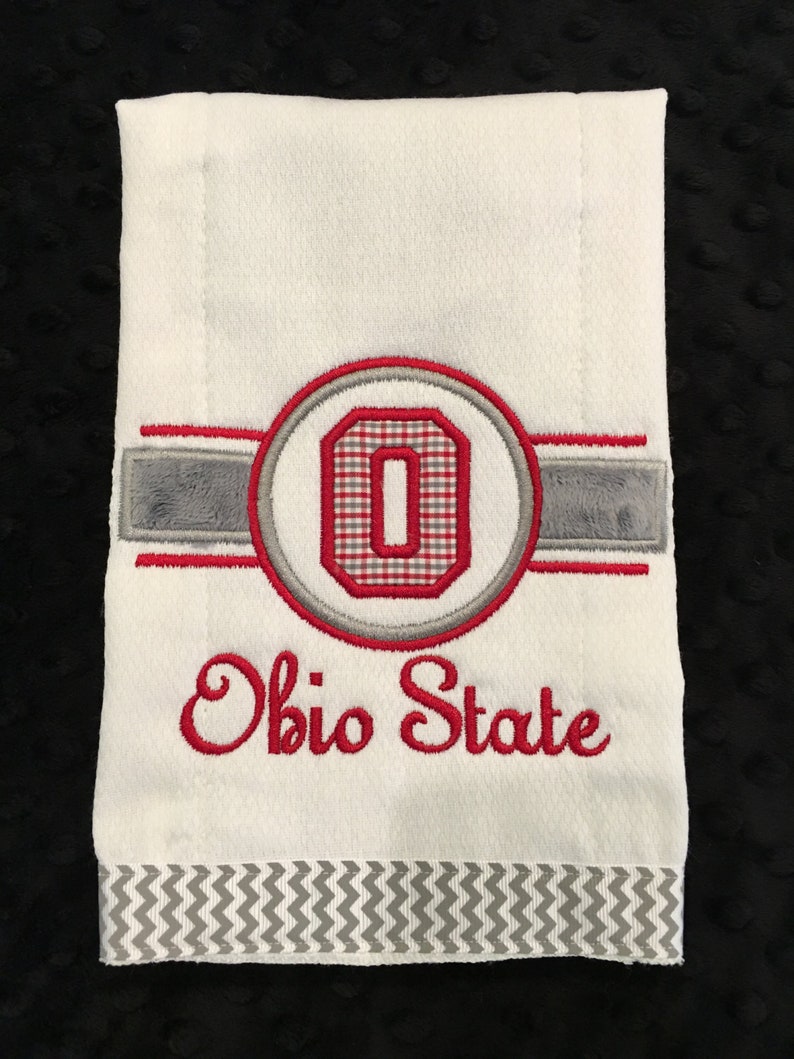 Ohio State burp cloth/Ohio State Plaid Burp cloth/Ohio | Etsy
