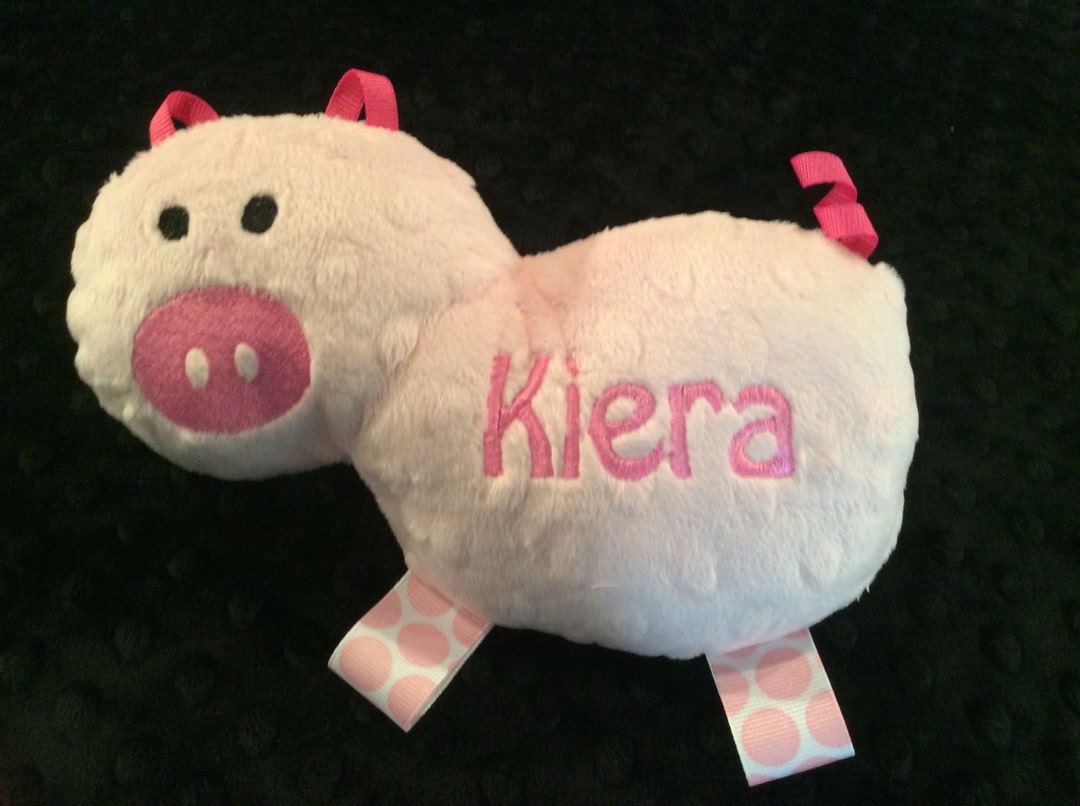 PIG Toy/pink Pig Toy/stuffed Pig/pig Lovey/pig Toy/stuffed Toy/minky ...